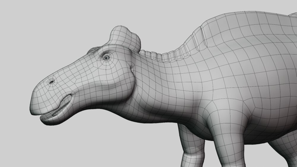 Rig de Edmontosaurus Modelo 3D - Descargar Dinosaurio activado 3DModels.org
