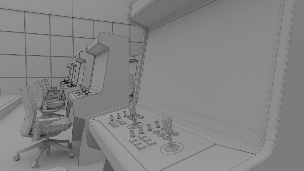 Futuristic Control Room 3D model - Download Game locations on 3DModels.org