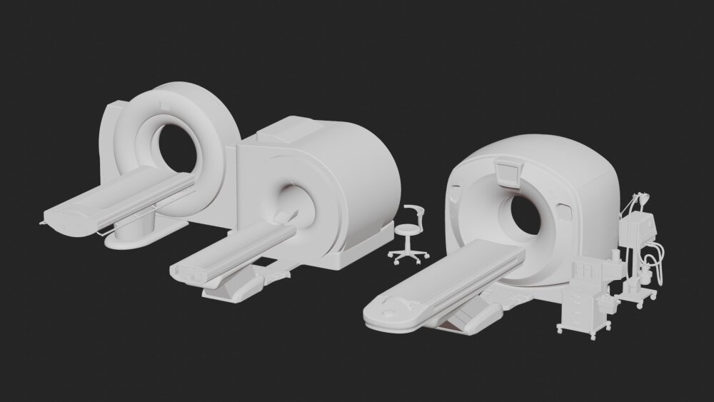 Magnetic Resonance Scanner 3D model - Download Medical Equipment on ...