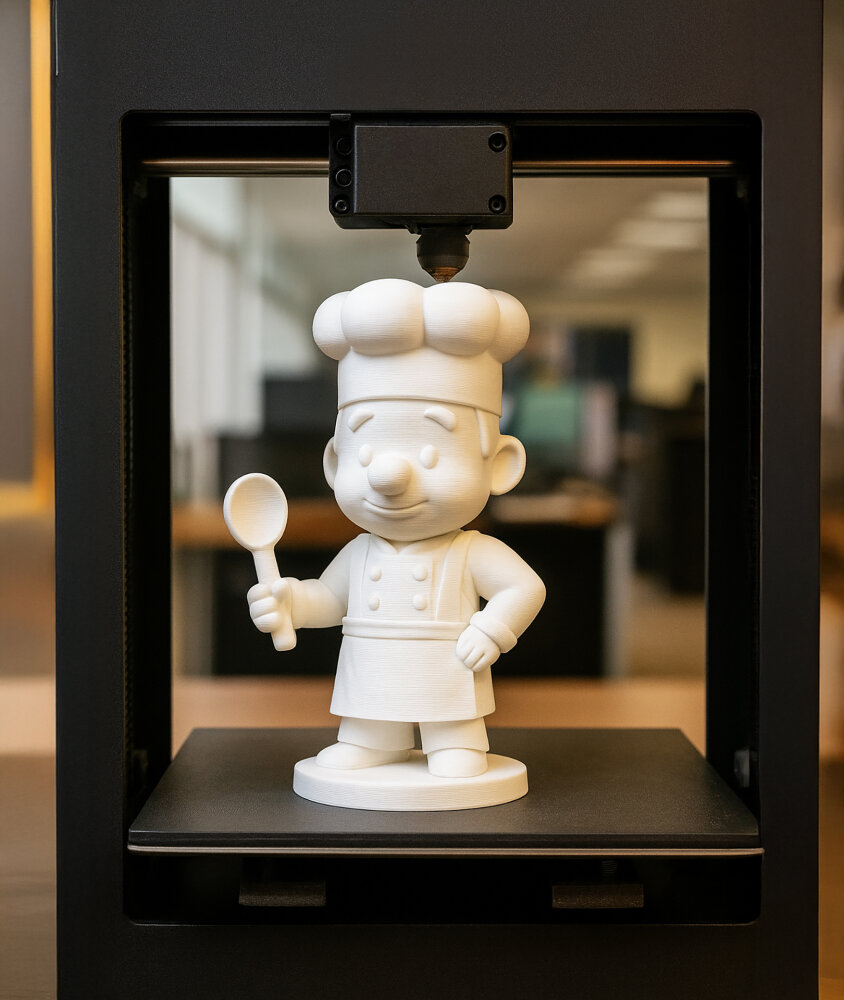 Chef Figurine with Spoon and Apron 3D Printing Model - Download STL ...