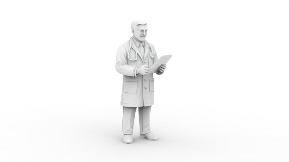 Doctor Figurine 3D Printing Model - Download STL file for Printing ...