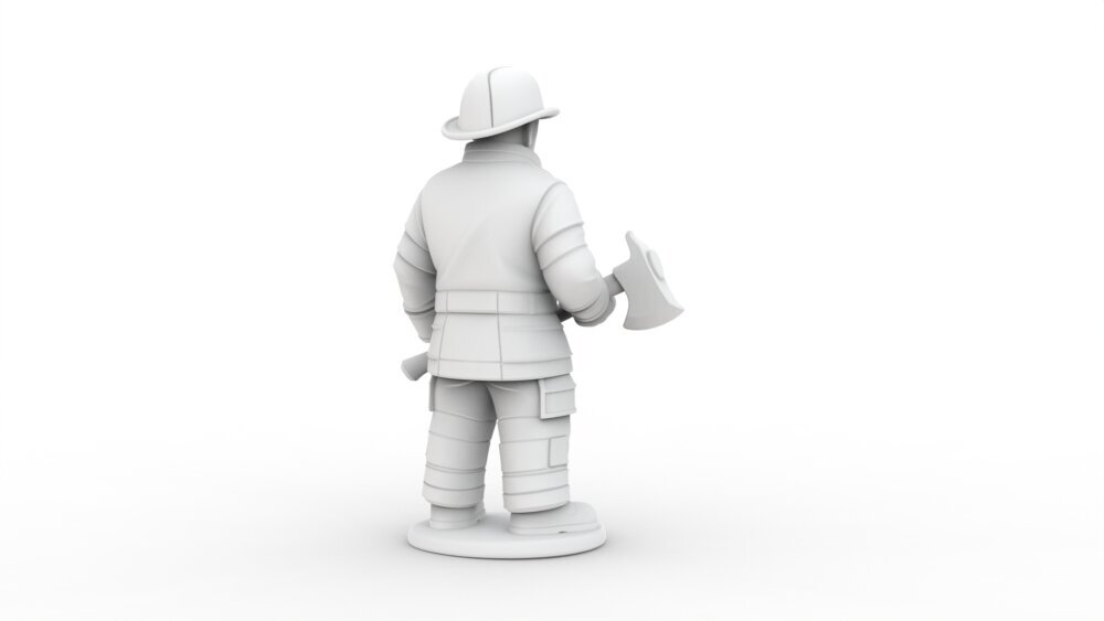 Fireman Figurine 3D Printing Model - Download STL file for Printing ...