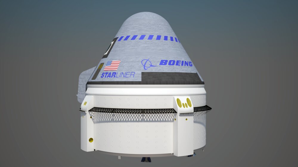 Orbital Reef Space Station with Boeing Starliner Docking Left 3D model ...