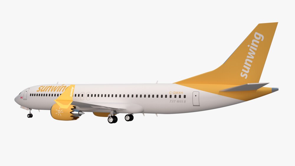 Sunwing Boeing 737 Max 8 3D model - Download Airliner on 3DModels.org