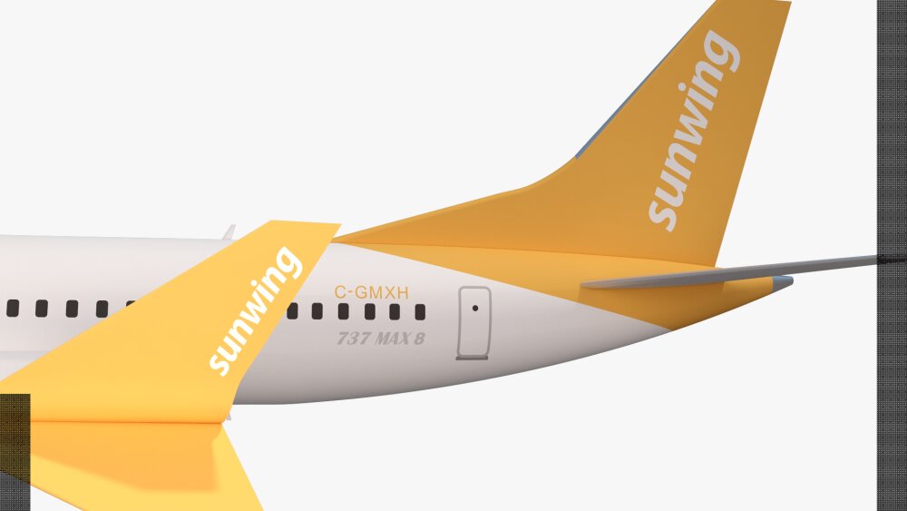 Sunwing Boeing 737 Max 8 3D model - Download Airliner on 3DModels.org
