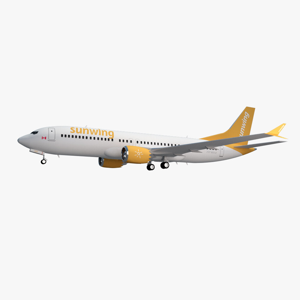 Sunwing Boeing 737 Max 8 3D model - Download Airliner on 3DModels.org
