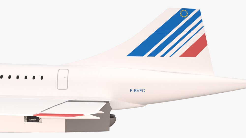 Airfrance Concorde Supersonic Flight 3D model - Download Airliner on ...