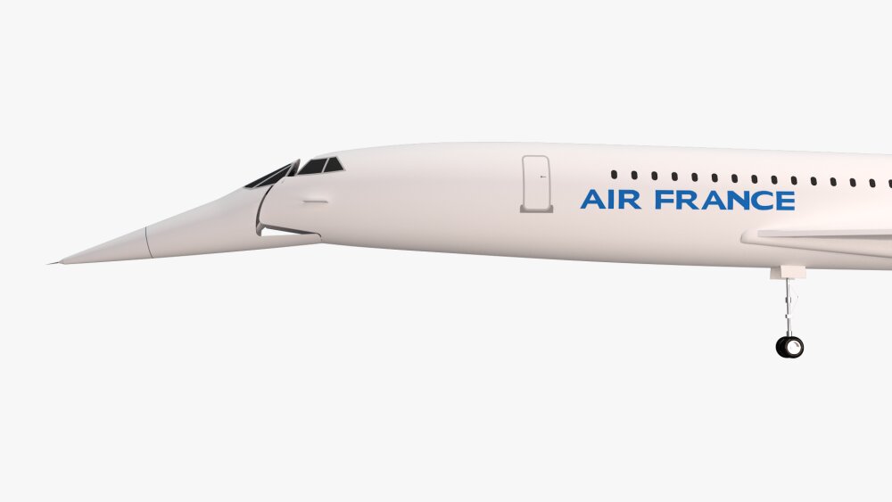Airfrance Concorde Supersonic Flight 3D model - Download Airliner on ...