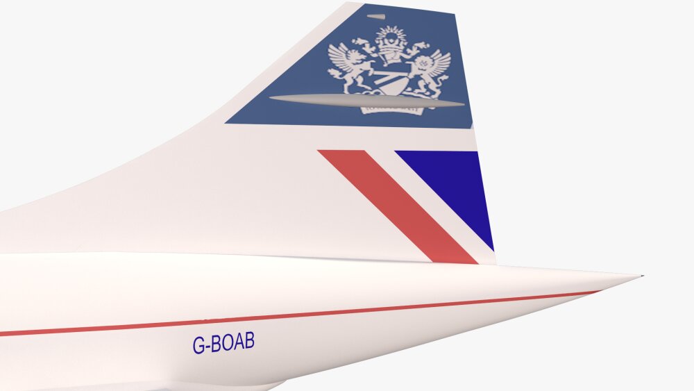 British Airways Concorde Supersonic 1985 – 1997 Livery 3D model ...