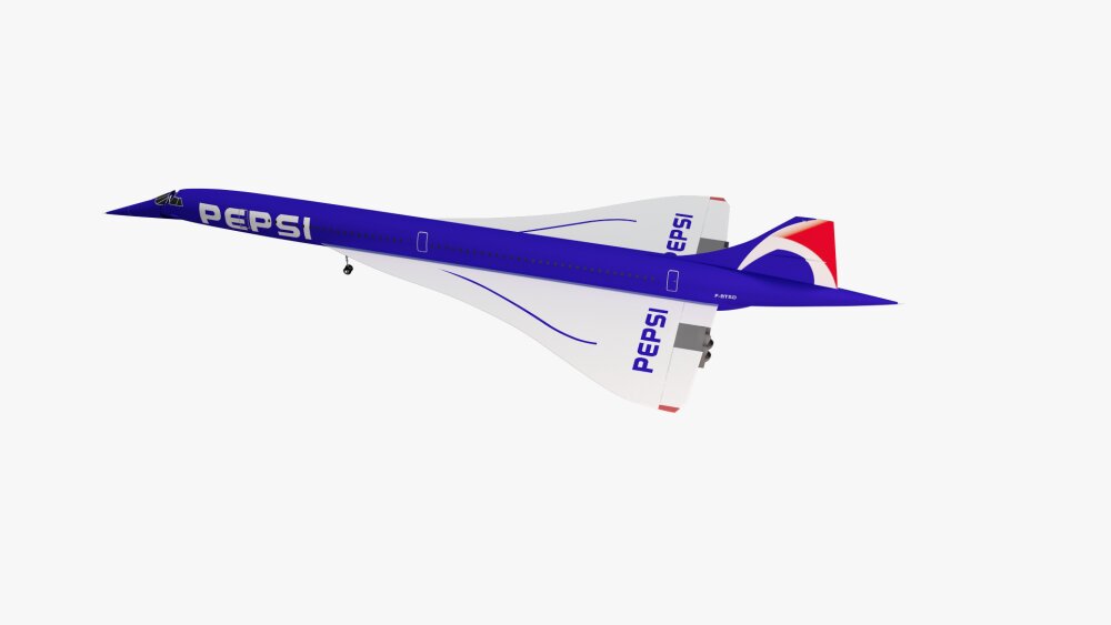Air France Concorde Supersonic Pepsi Livery 3D model - Download ...