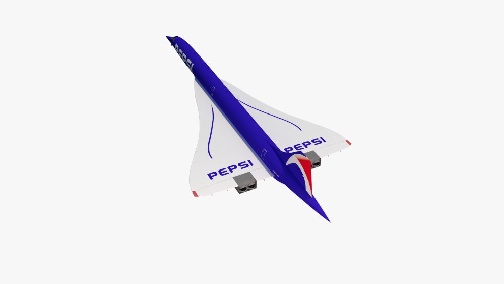 Air France Concorde Supersonic Pepsi Livery 3D model - Download ...