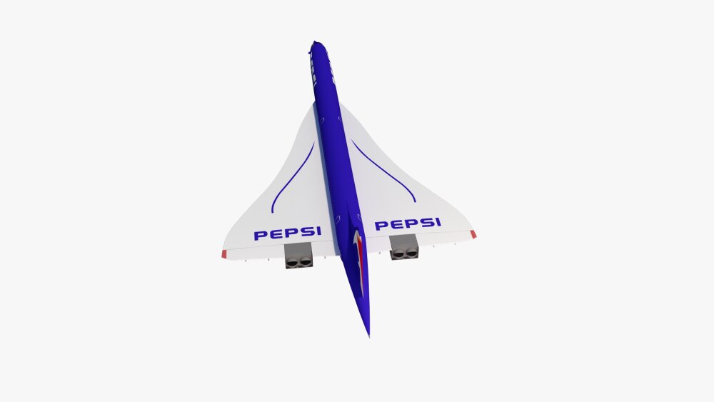 Air France Concorde Supersonic Pepsi Livery 3D model - Download ...
