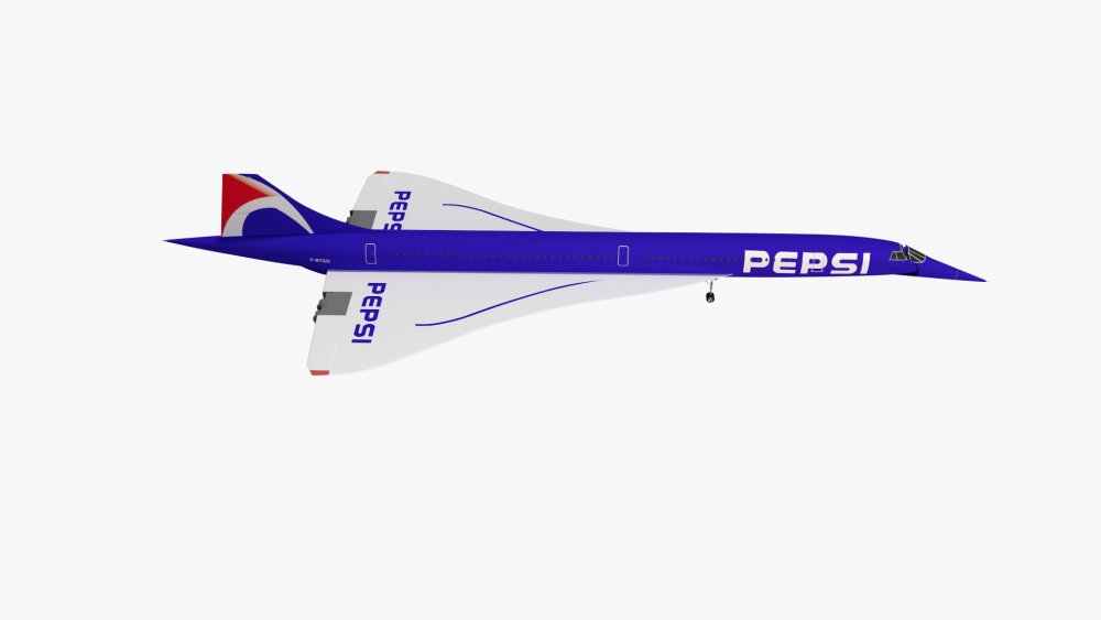 Air France Concorde Supersonic Pepsi Livery 3D model - Download ...