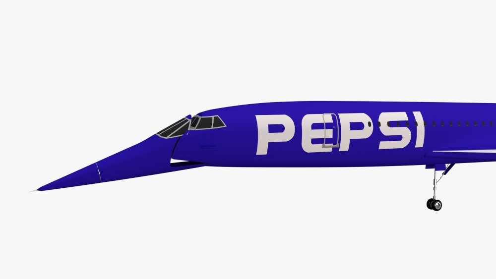Air France Concorde Überschallflugzeug mit Pepsi Lackierung 3D-Modell ...