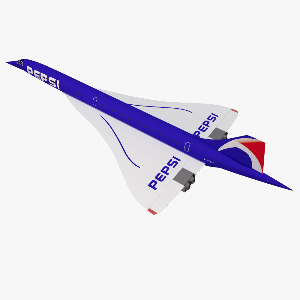 Air France Concorde Überschallflugzeug mit Pepsi Lackierung 3D-Modell ...