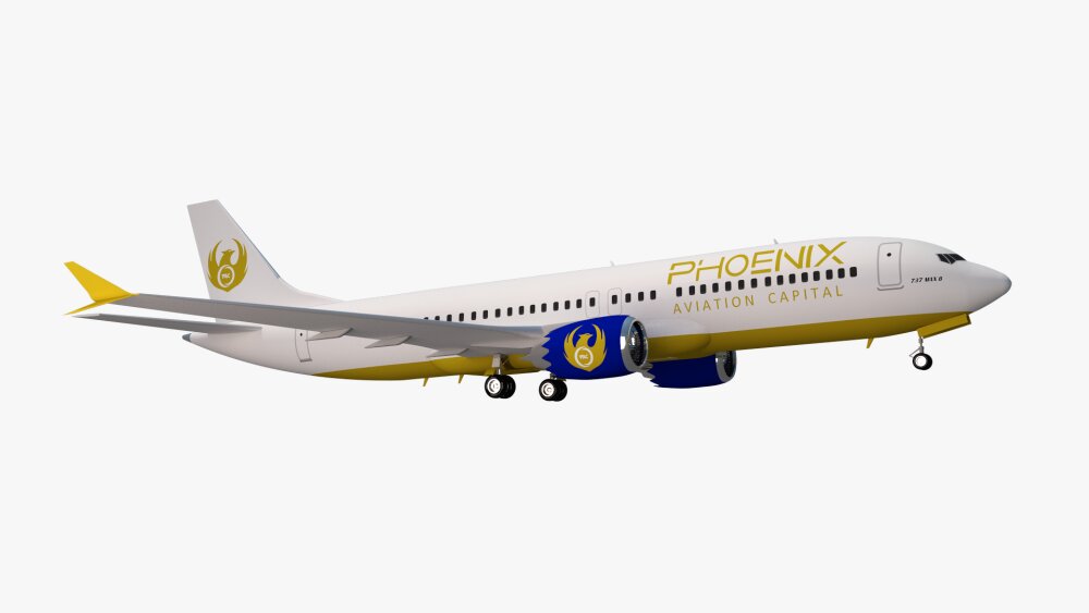Phoenix Aviation Capital Boeing 737 Max 8 3D model - Download Airliner ...