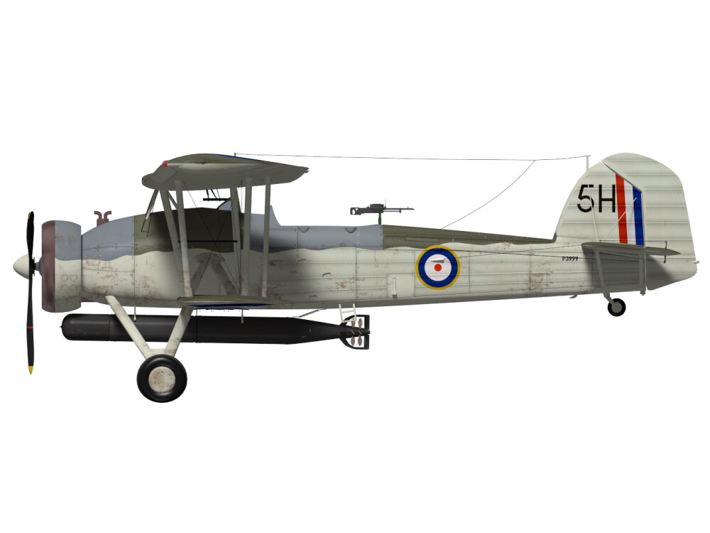 Fairey Swordfish MK1 3D model - Download Bomber on 3DModels.org