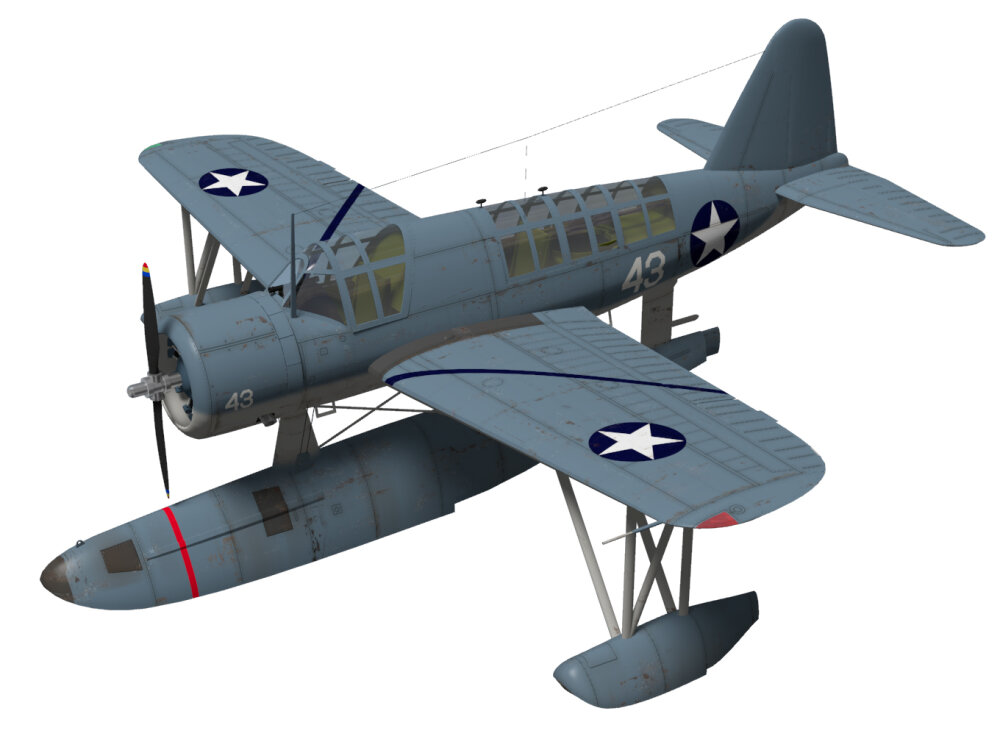 Chance Vought OS2U Kingfisher 3D model - Download Bomber on 3DModels.org