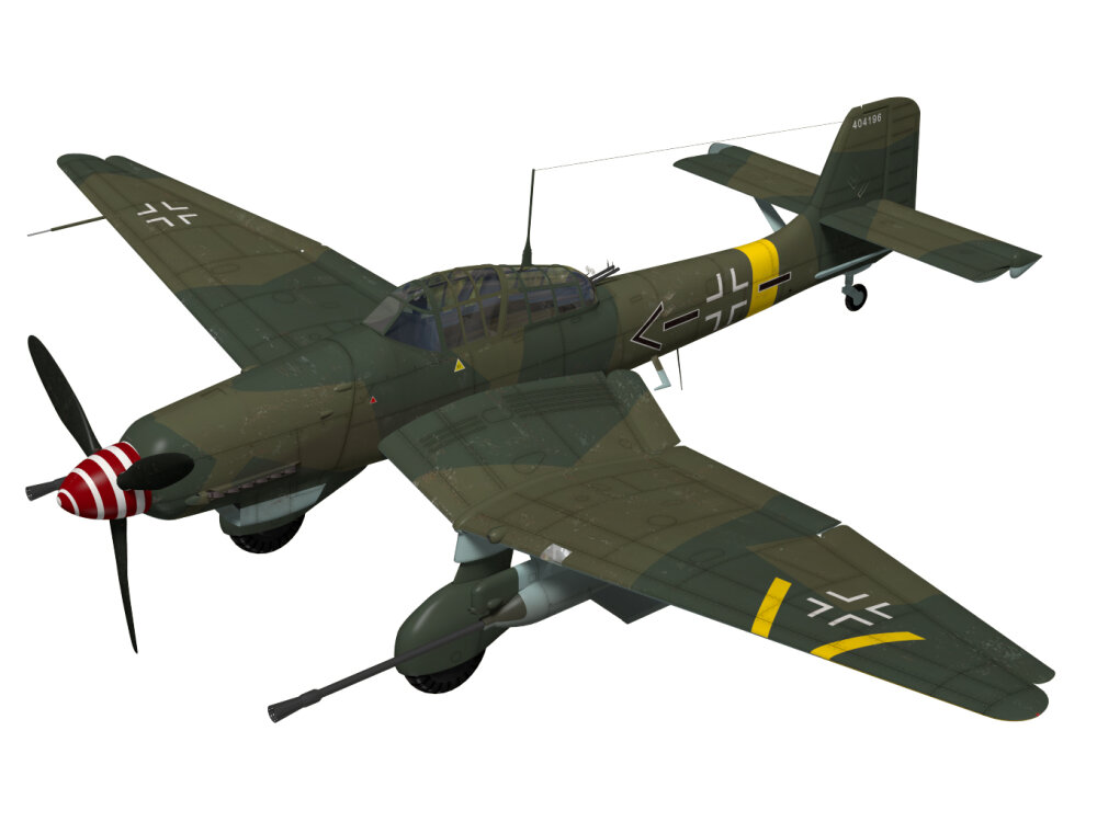 Junkers JU 87 G2 Stuka 3D model - Download Bomber on 3DModels.org