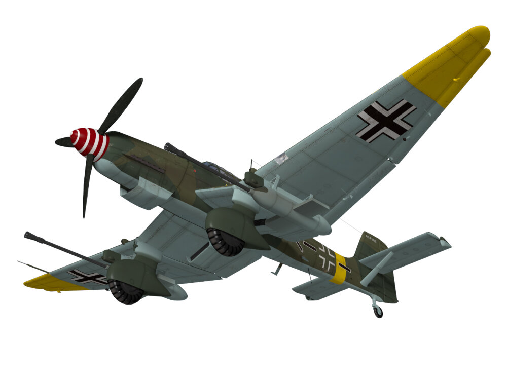 Юнкерс JU 87 G2 Штука 3D модель - Скачати Бомбардувальники на 3DModels.org