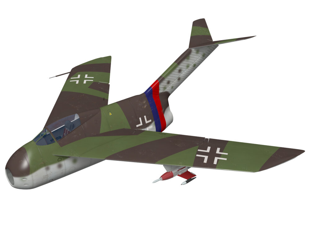 Focke-wulf Ta183 Huckebein 3D model - Download Fighter on 3DModels.org