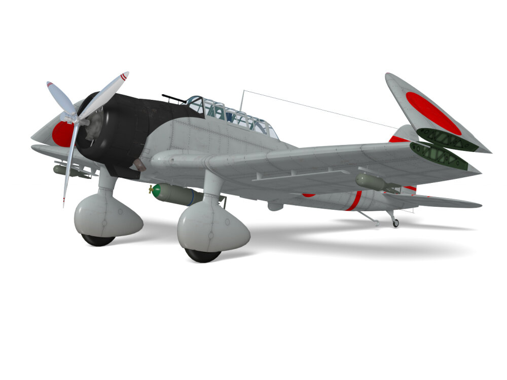 Aichi D3A Type 99 Bomber Val 3D model - Download Bomber on 3DModels.org