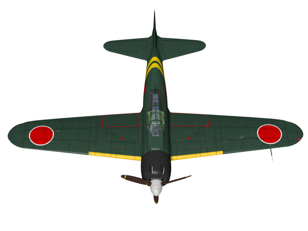 A6M3 Zero Fighter Type 22 3D model - Download Fighter on 3DModels.org