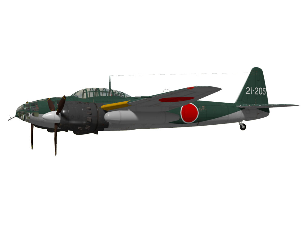 Kugisho P1Y1 Ginga Frances 3D model - Download Bomber on 3DModels.org