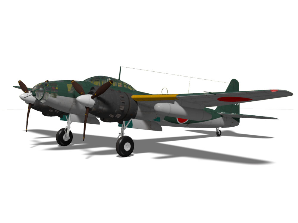 Kugisho P1Y1 Ginga Frances 3D model - Download Bomber on 3DModels.org