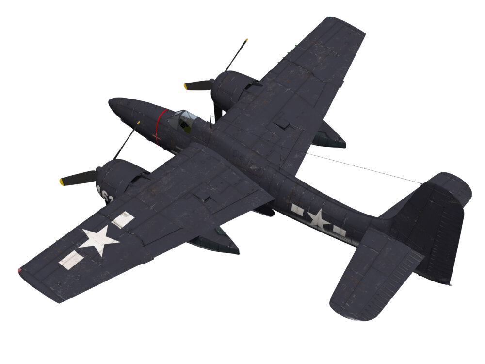 Grumman F7F Tigercat 3D model - Download Fighter on 3DModels.org
