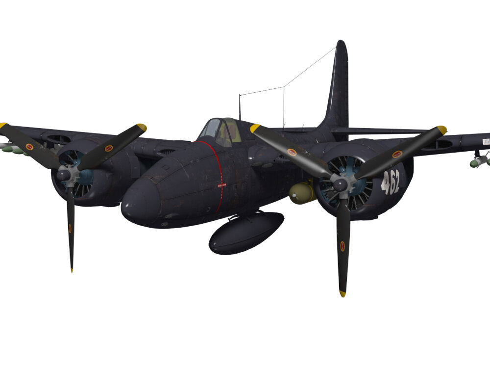 Grumman F7F Tigercat 3D model - Download Fighter on 3DModels.org
