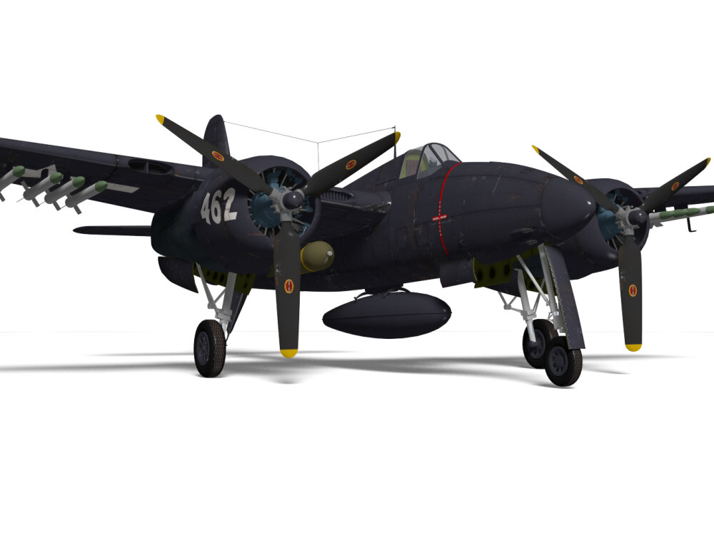 Grumman F7F Tigercat 3D model - Download Fighter on 3DModels.org