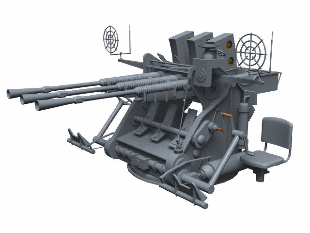 Type 96 25mm 3 Machinegun 3D model - Download Gun on 3DModels.org