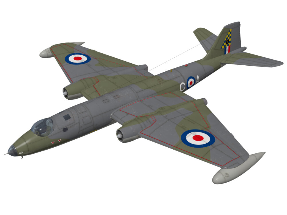 English Electric Canberra B6 3D model - Download Bomber on 3DModels.org