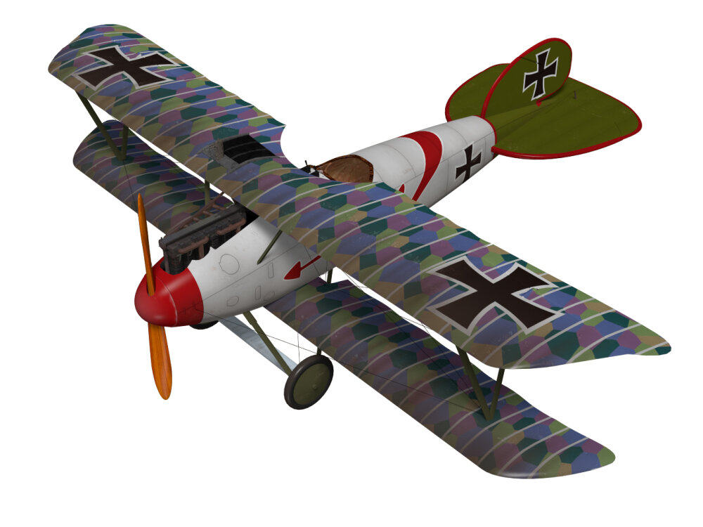 Albatros DV 3D model - Download Fighter on 3DModels.org
