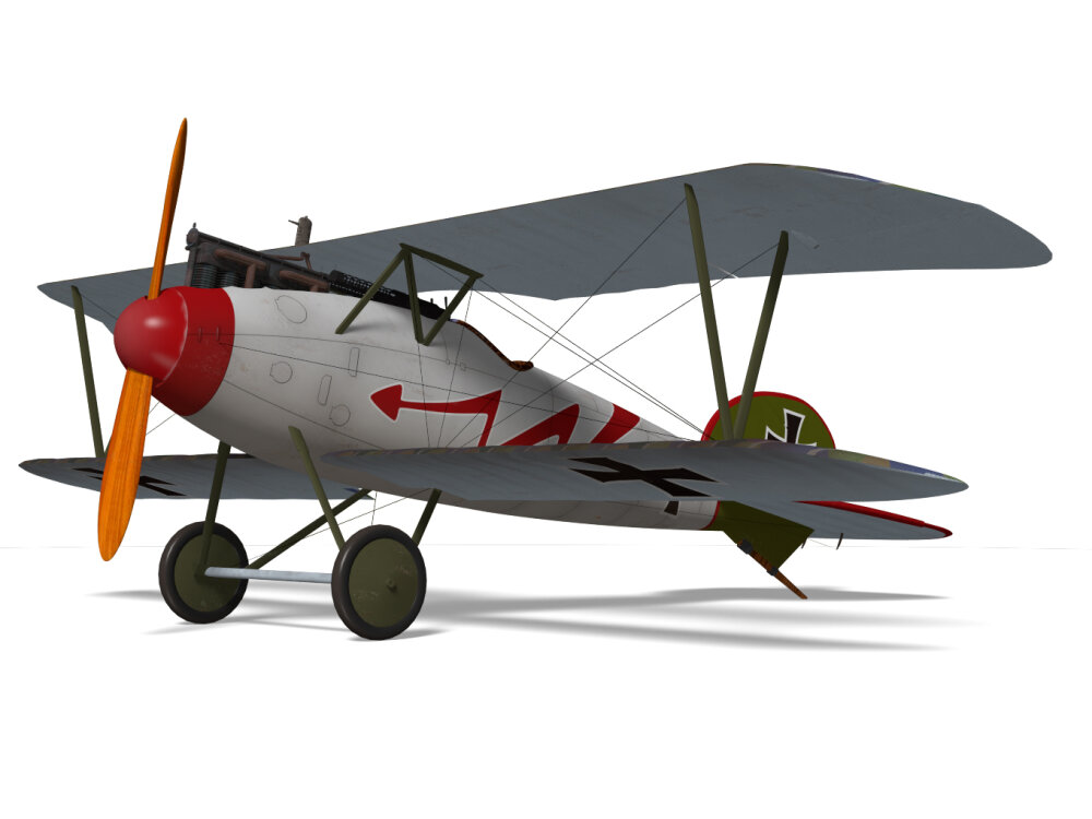 Albatros DV 3D model - Download Fighter on 3DModels.org