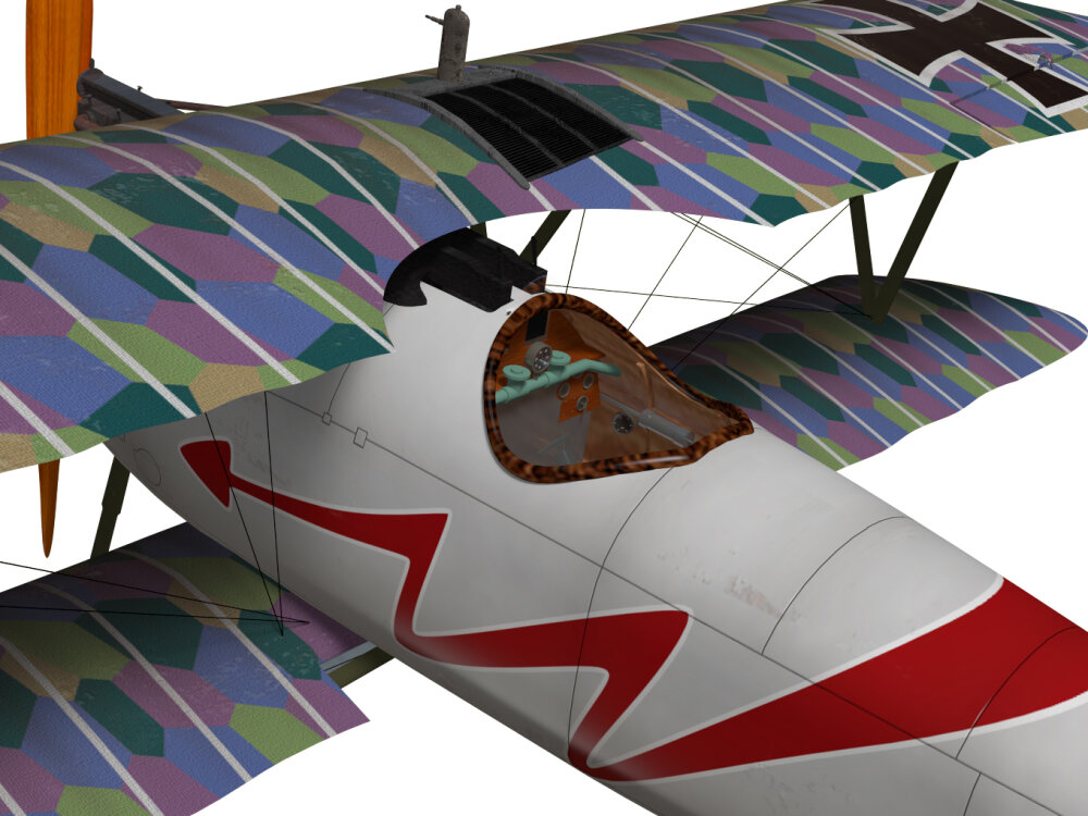 Albatros DV 3D model - Download Fighter on 3DModels.org