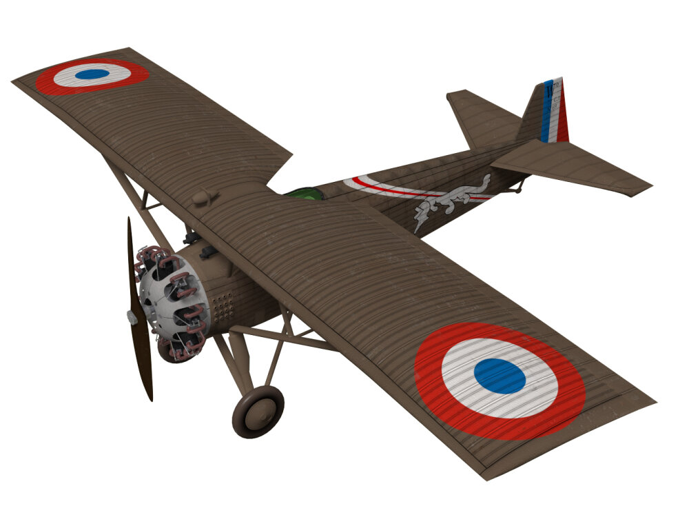 Wibault 72 C1 3D model - Download Fighter on 3DModels.org
