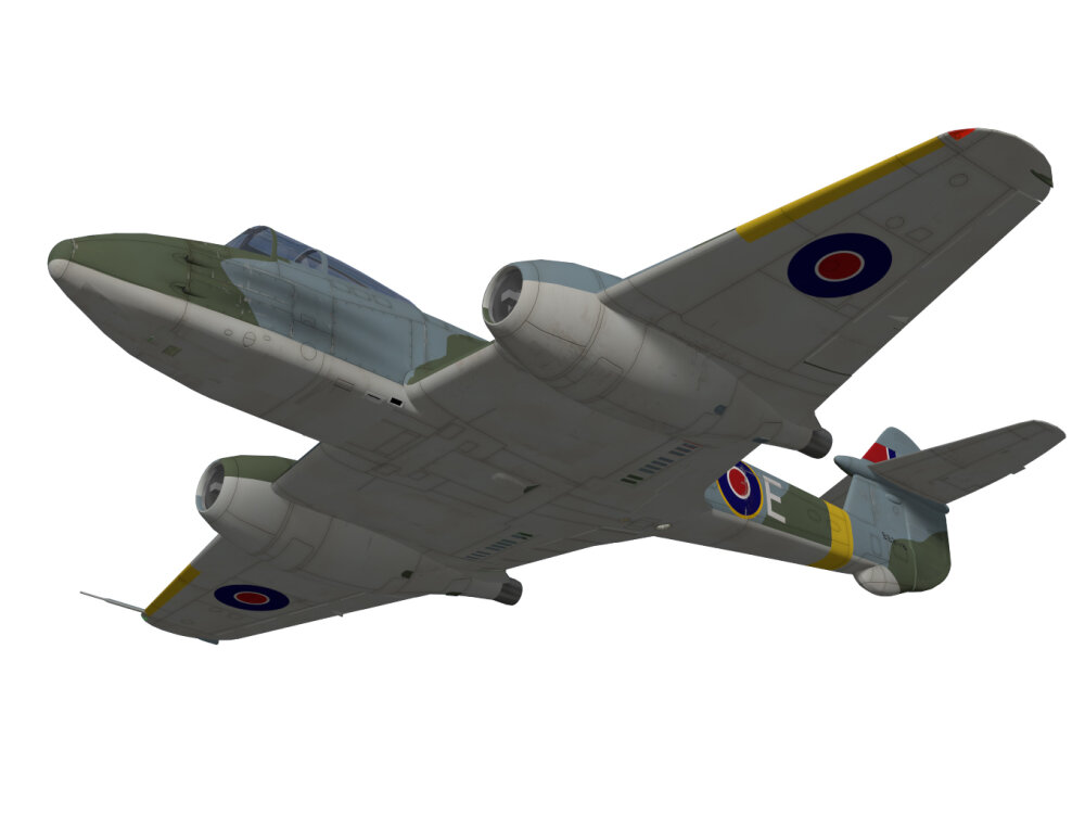 Реактивний Винищувач Gloster Meteor F1 3D модель - Скачати Винищувачи ...