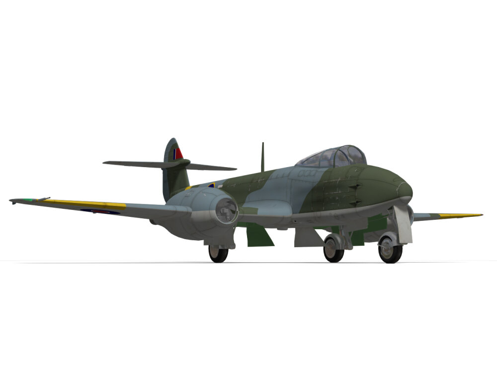 Caccia a Reazione Gloster Meteor F1 Modello 3D - Scarica Caccia on ...