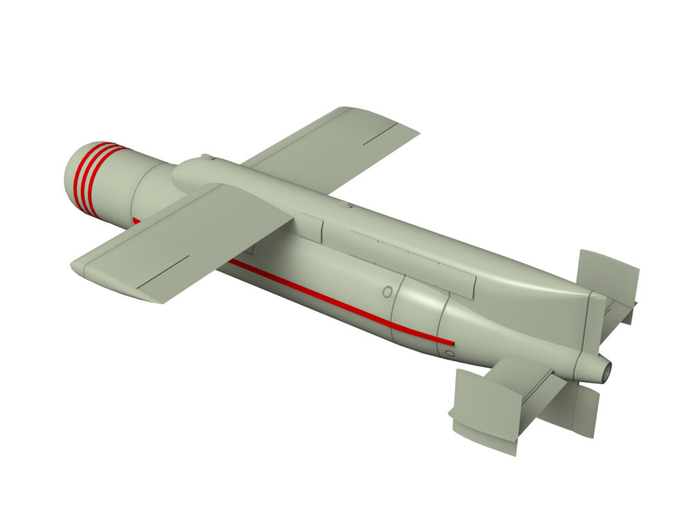 Type I-1 Otsu Wireless Guided Missile 3D model - Download Cruise ...