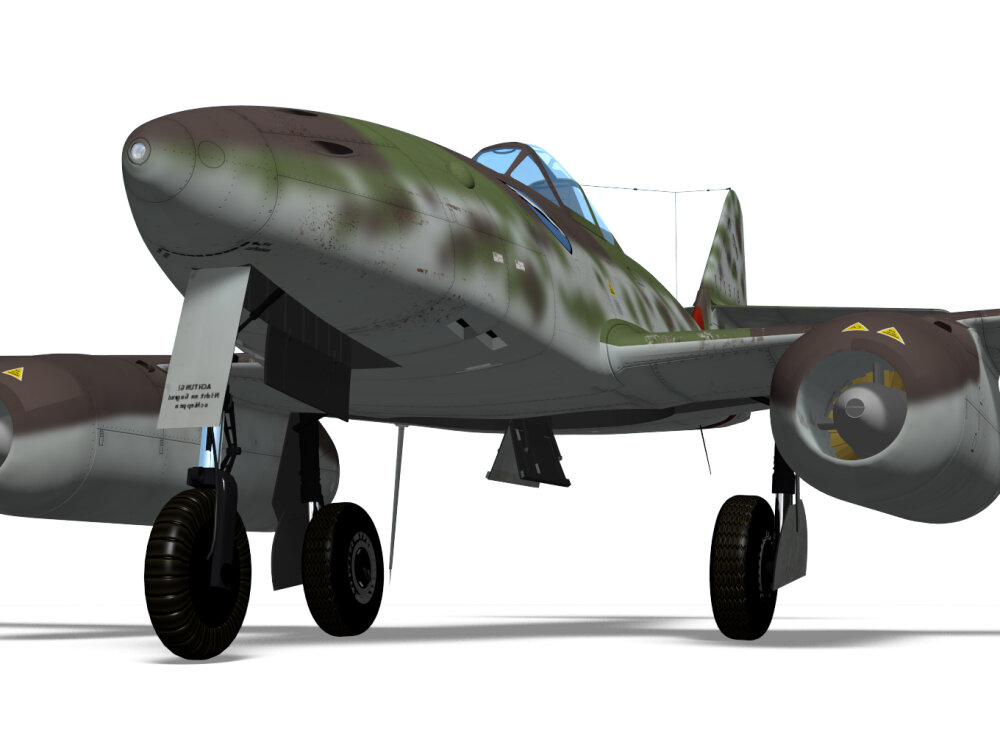 梅塞施米特 Me 262 A-1a 3D模型 - 下载 战斗机 on 3DModels.org