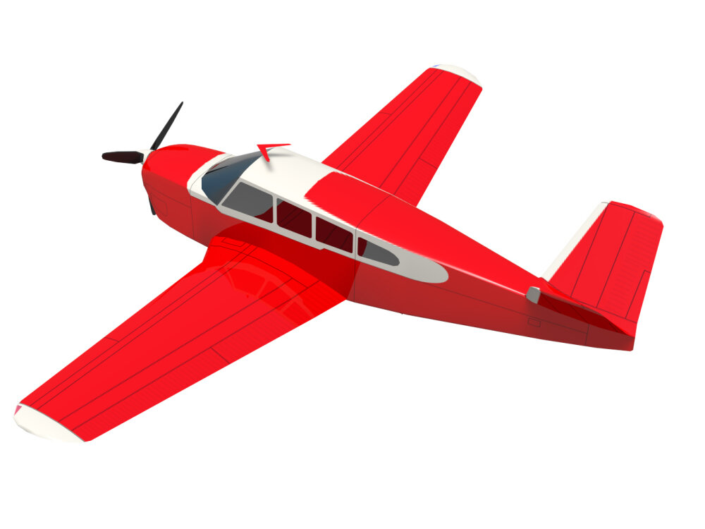 Beechcraft Bonanza 3D model - Download Light Aircraft on 3DModels.org