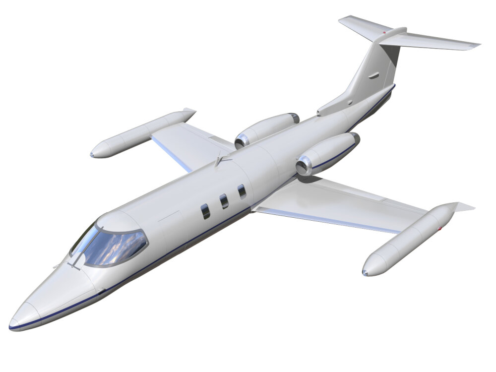 Learjet 25 Private Jet 3D model - Download Light Aircraft on 3DModels.org