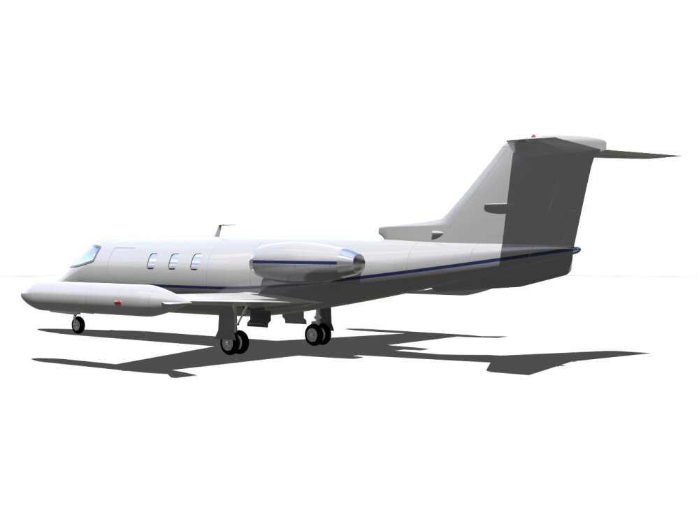 Learjet 25 Private Jet 3D model - Download Light Aircraft on 3DModels.org