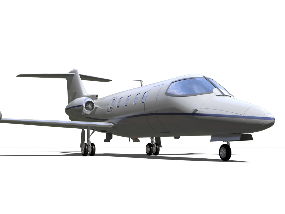 Learjet 25 Private Jet 3D model - Download Light Aircraft on 3DModels.org