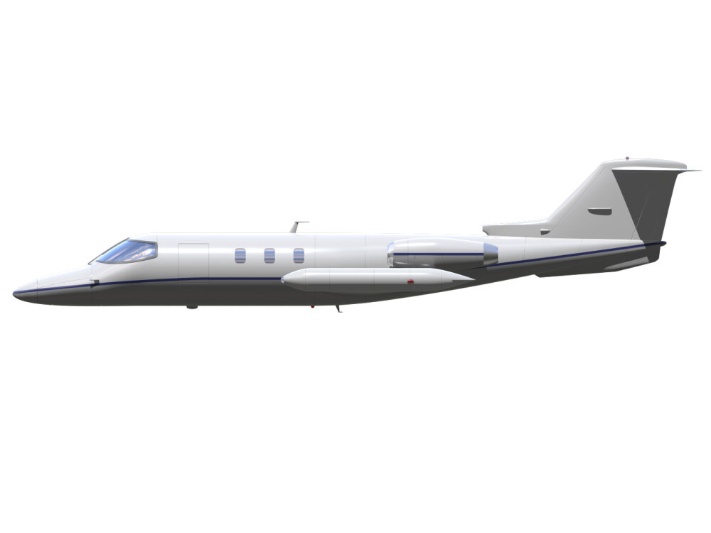 Learjet 25 Private Jet 3D model - Download Light Aircraft on 3DModels.org