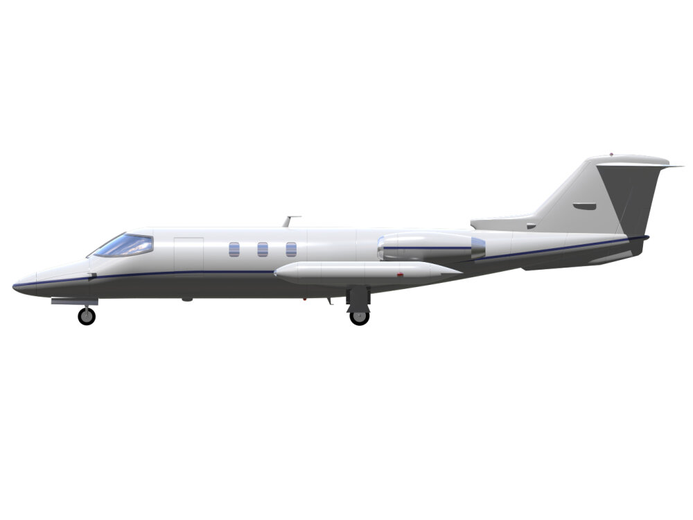 Learjet 25 Private Jet 3D model - Download Light Aircraft on 3DModels.org