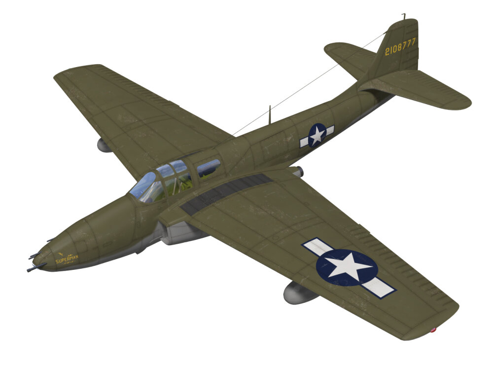 Bell P-59 Aairacomet 3D model - Download Fighter on 3DModels.org