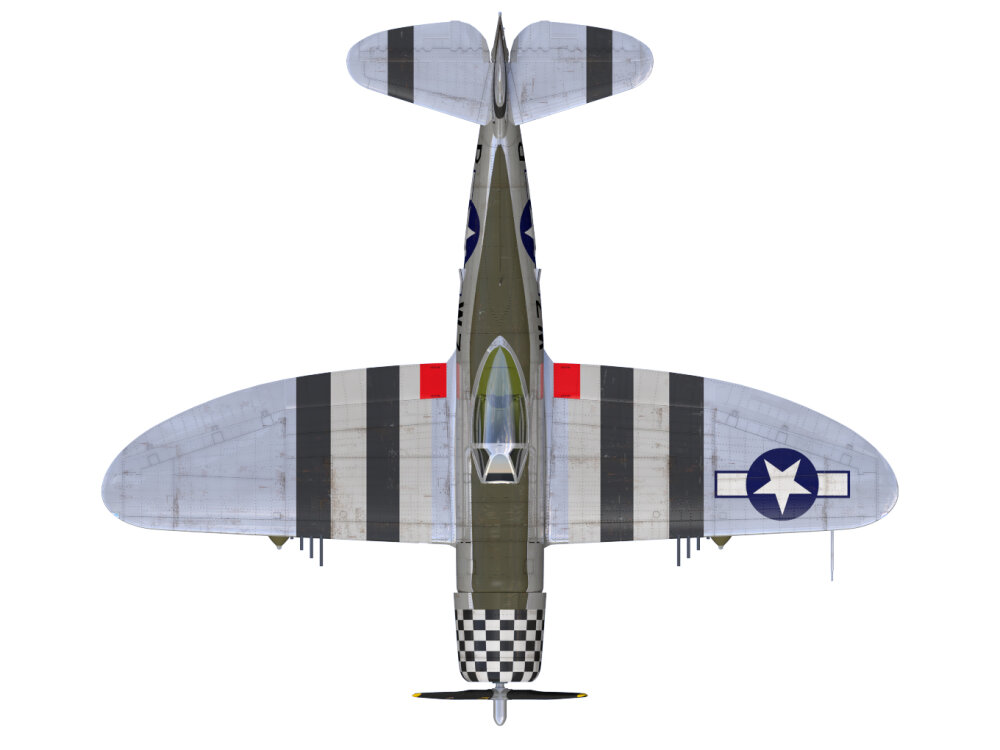 Republic P47D Thunderbolt 3D model - Download Fighter on 3DModels.org